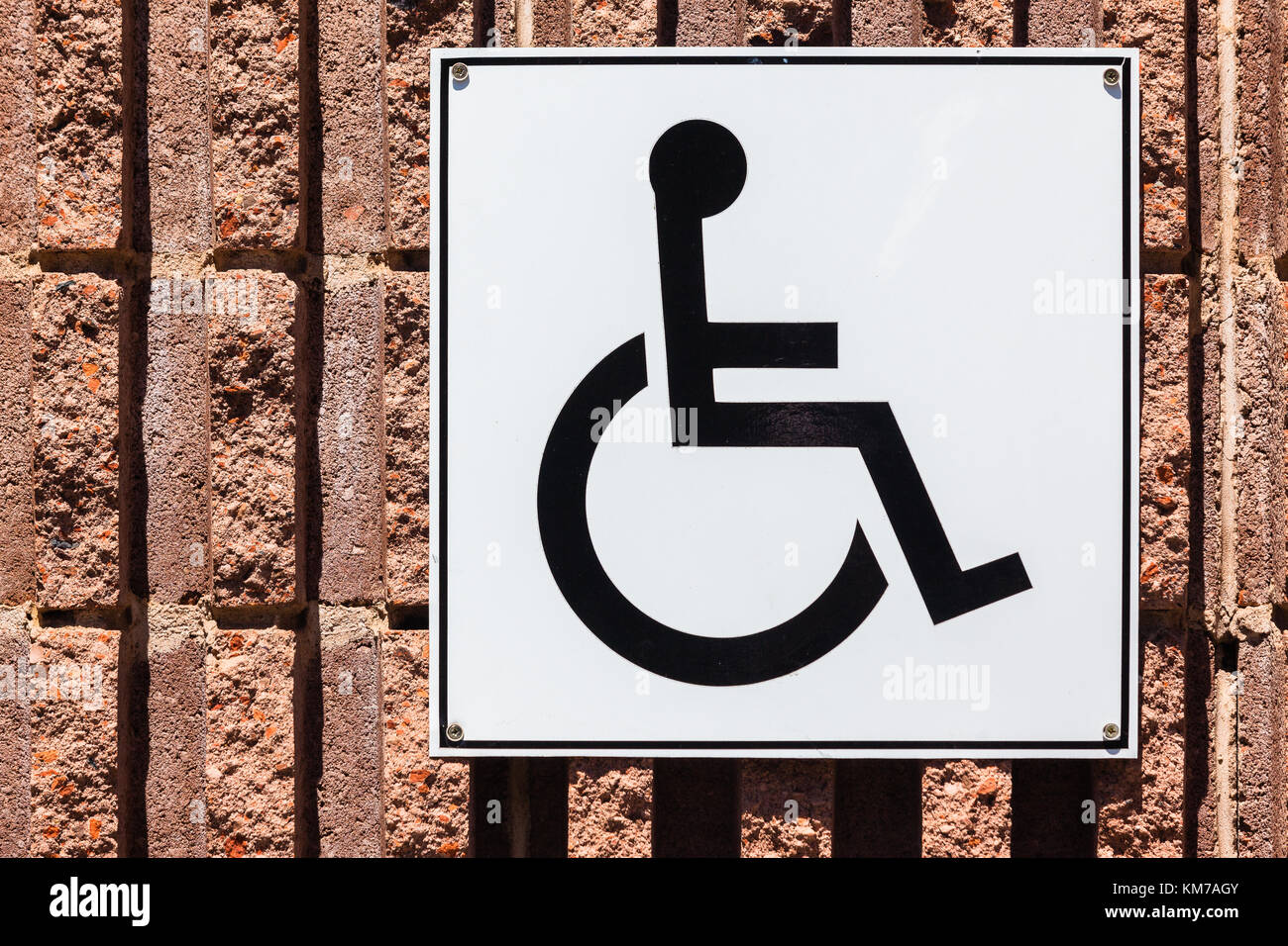 Parking bay handicap disabled wheel chair sign for designated vehicles ...