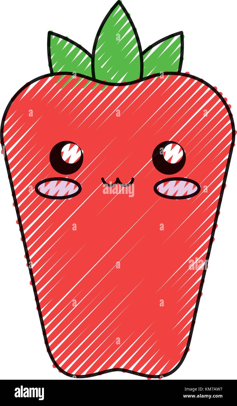 kawaii red pepper vector illustration Stock Vector Image & Art - Alamy