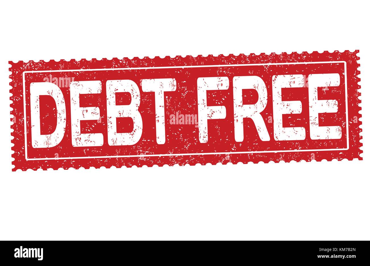 Debt free grunge rubber stamp on white background, vector illustration ...