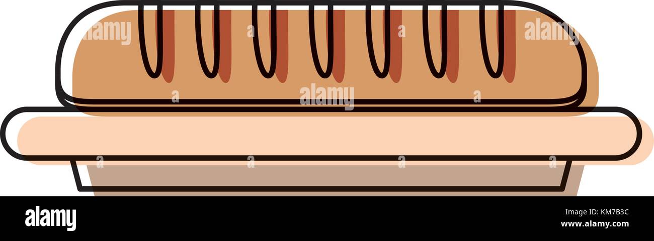 plate with bread vector illustration Stock Vector Image & Art - Alamy