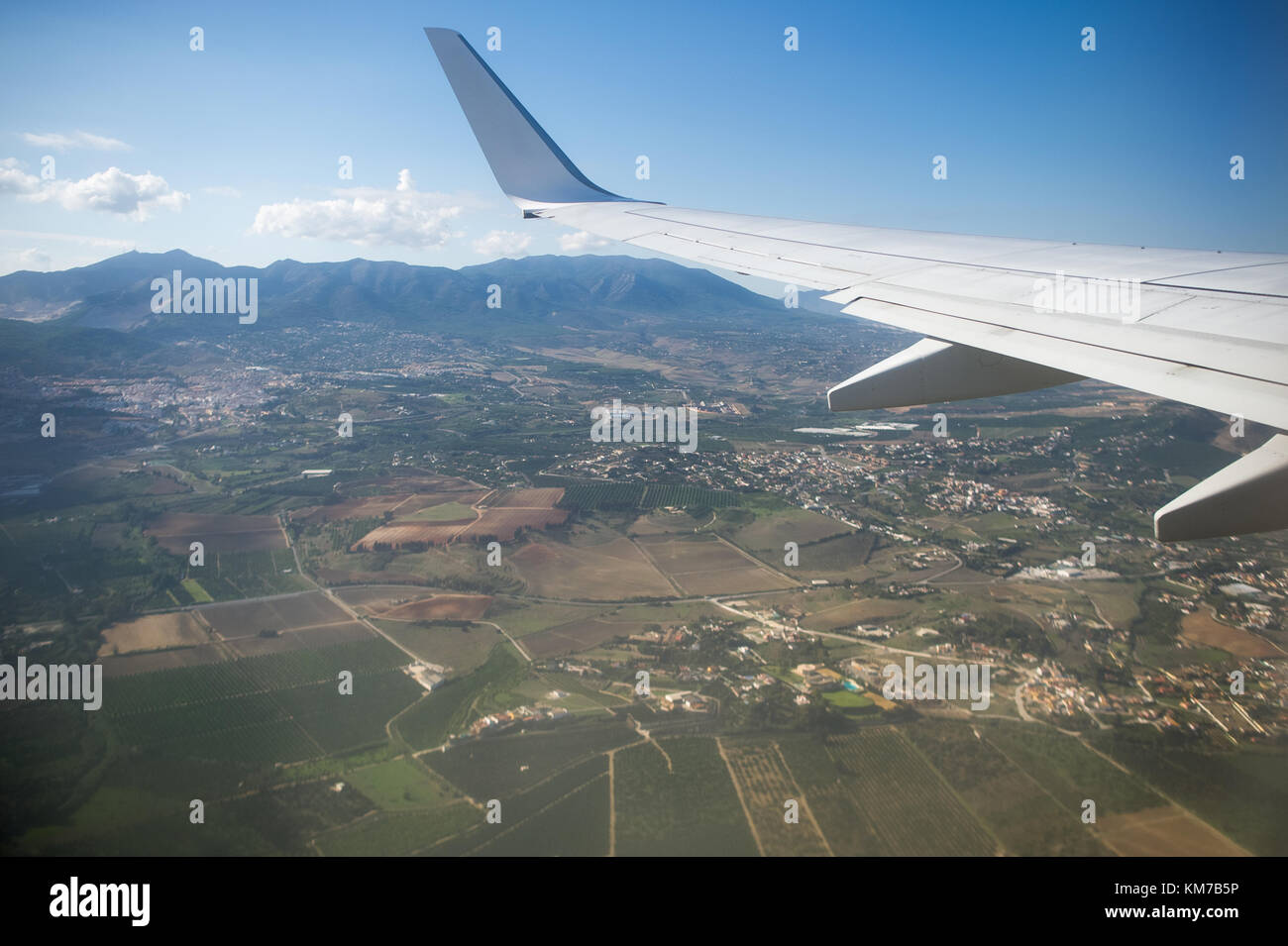 View from the airplane window. Beautiful scenery from an unexpected ...