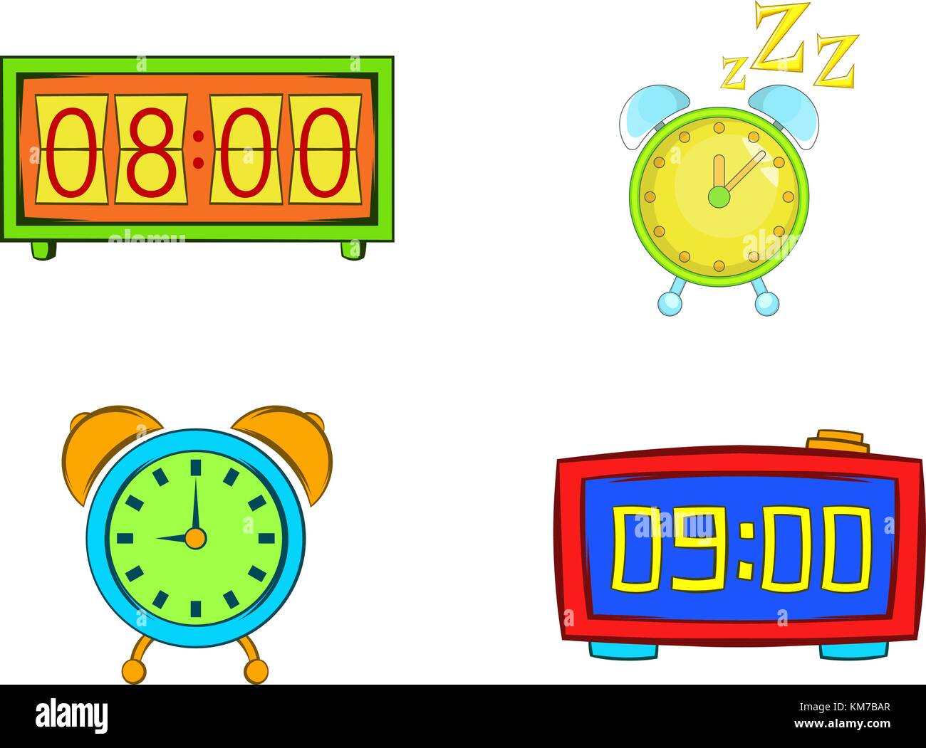 Mechanical alarmclock Stock Vector Images - Alamy