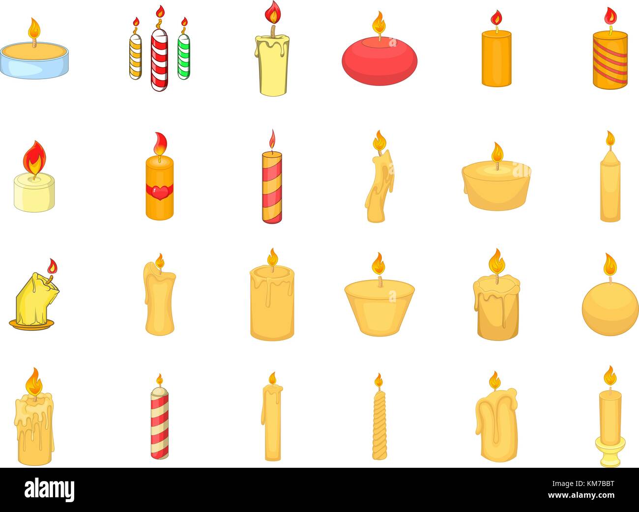 One red candle lit Stock Vector Images - Alamy