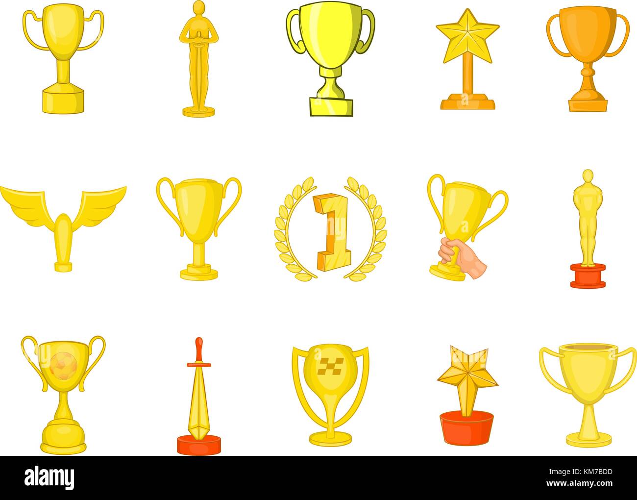 Trophy cup icon set, cartoon style Stock Vector Image & Art - Alamy