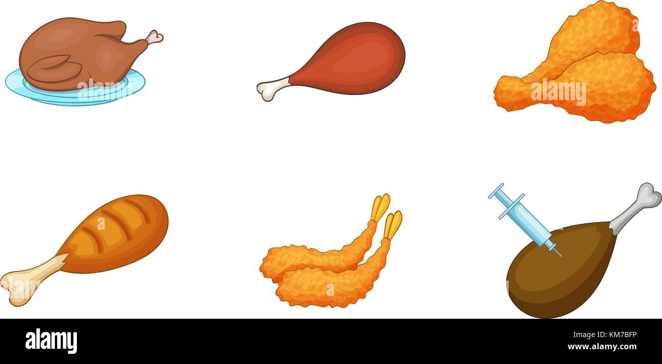 Chicken icon set, cartoon style Stock Vector Image & Art - Alamy