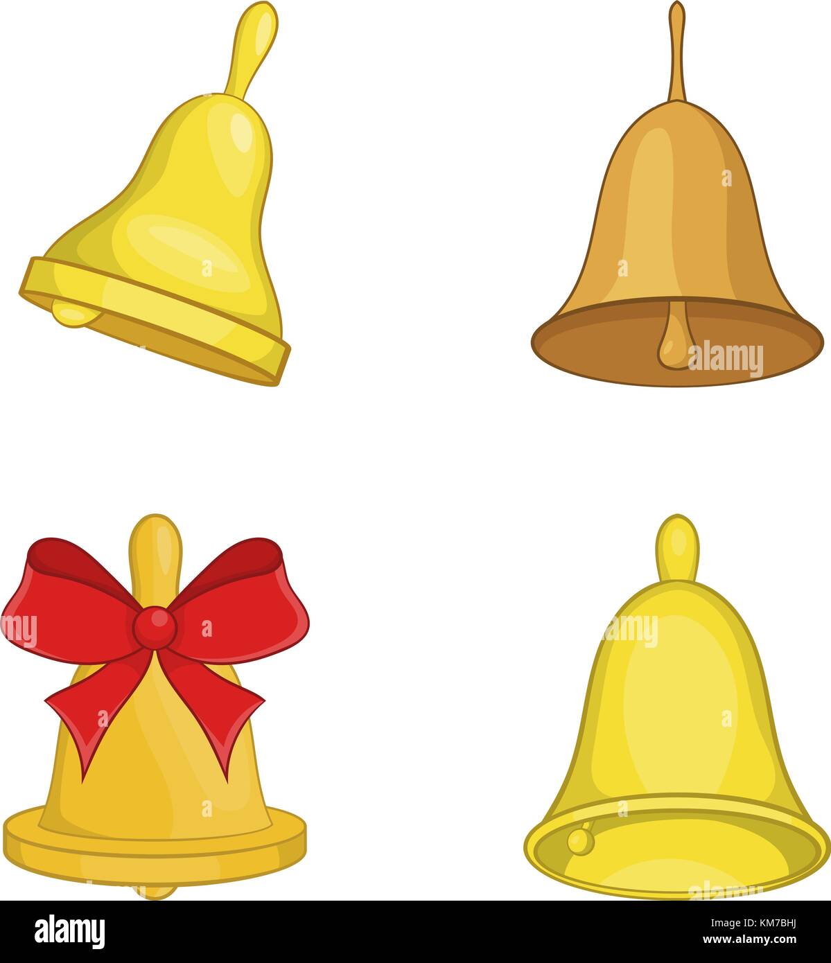 Bell icon set, cartoon style Stock Vector Image & Art - Alamy