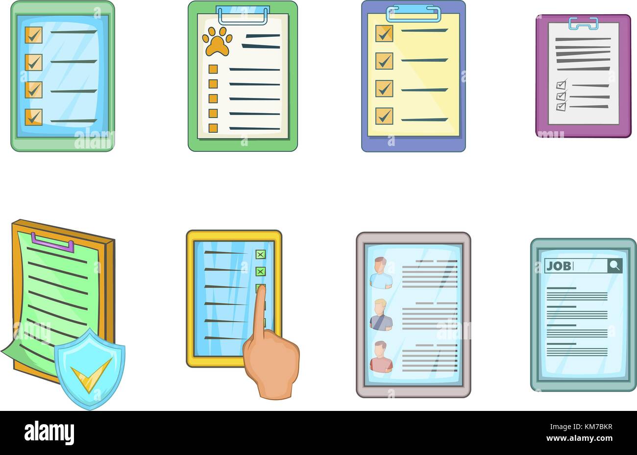 To do list icon set, cartoon style Stock Vector Image & Art - Alamy