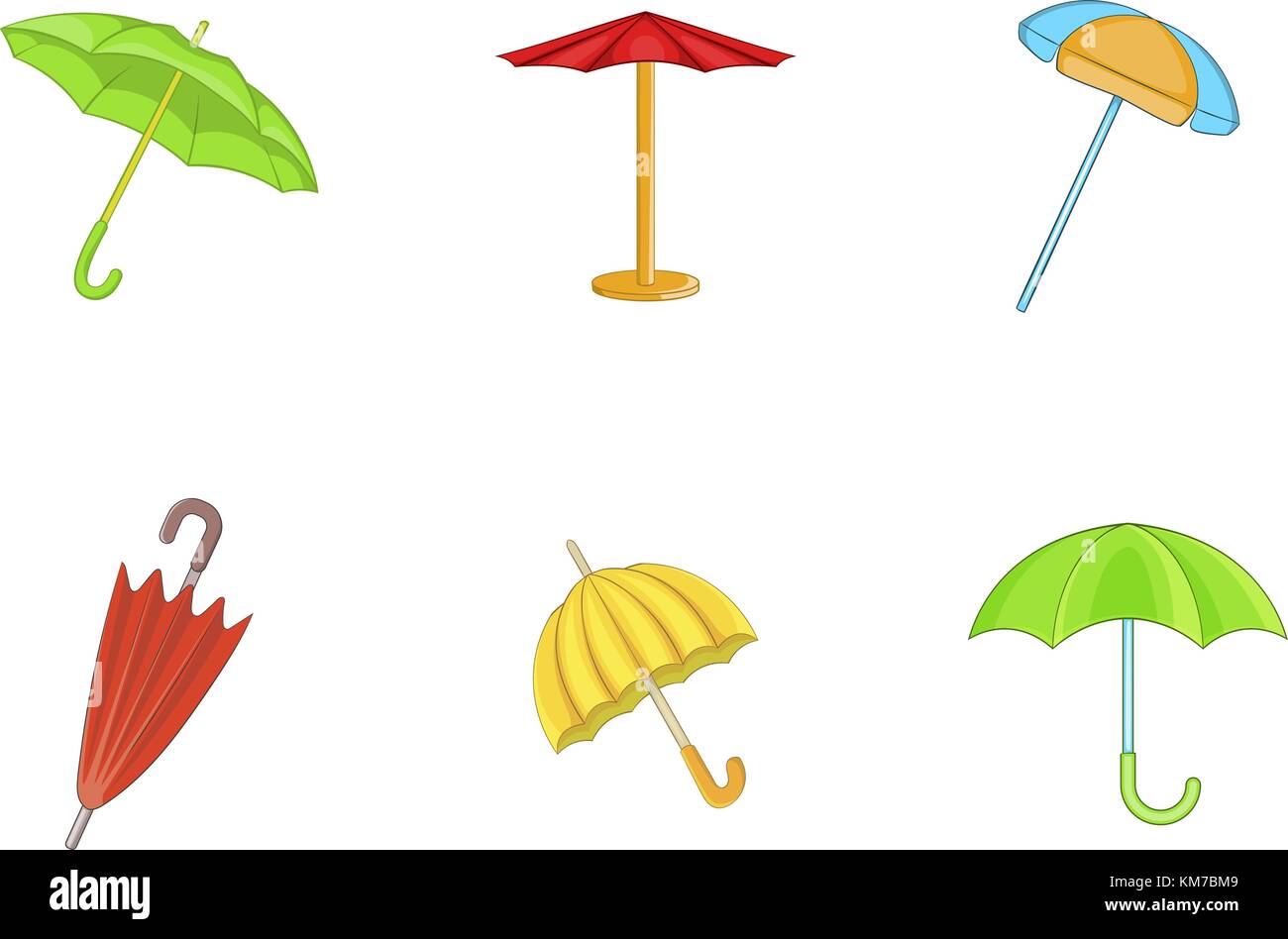 Umbrella icon set, cartoon style Stock Vector Image & Art - Alamy