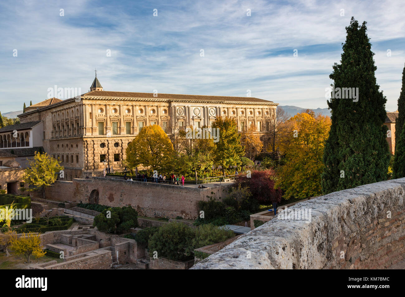 The Alhambra Museum building in the Alhambra grounds, Granada, Spain ...