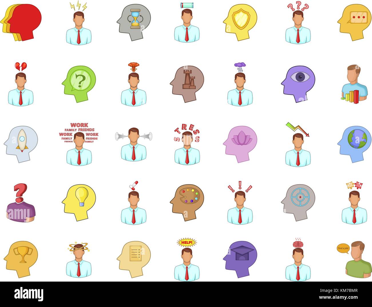 Human idea icon set, cartoon style Stock Vector Image & Art - Alamy