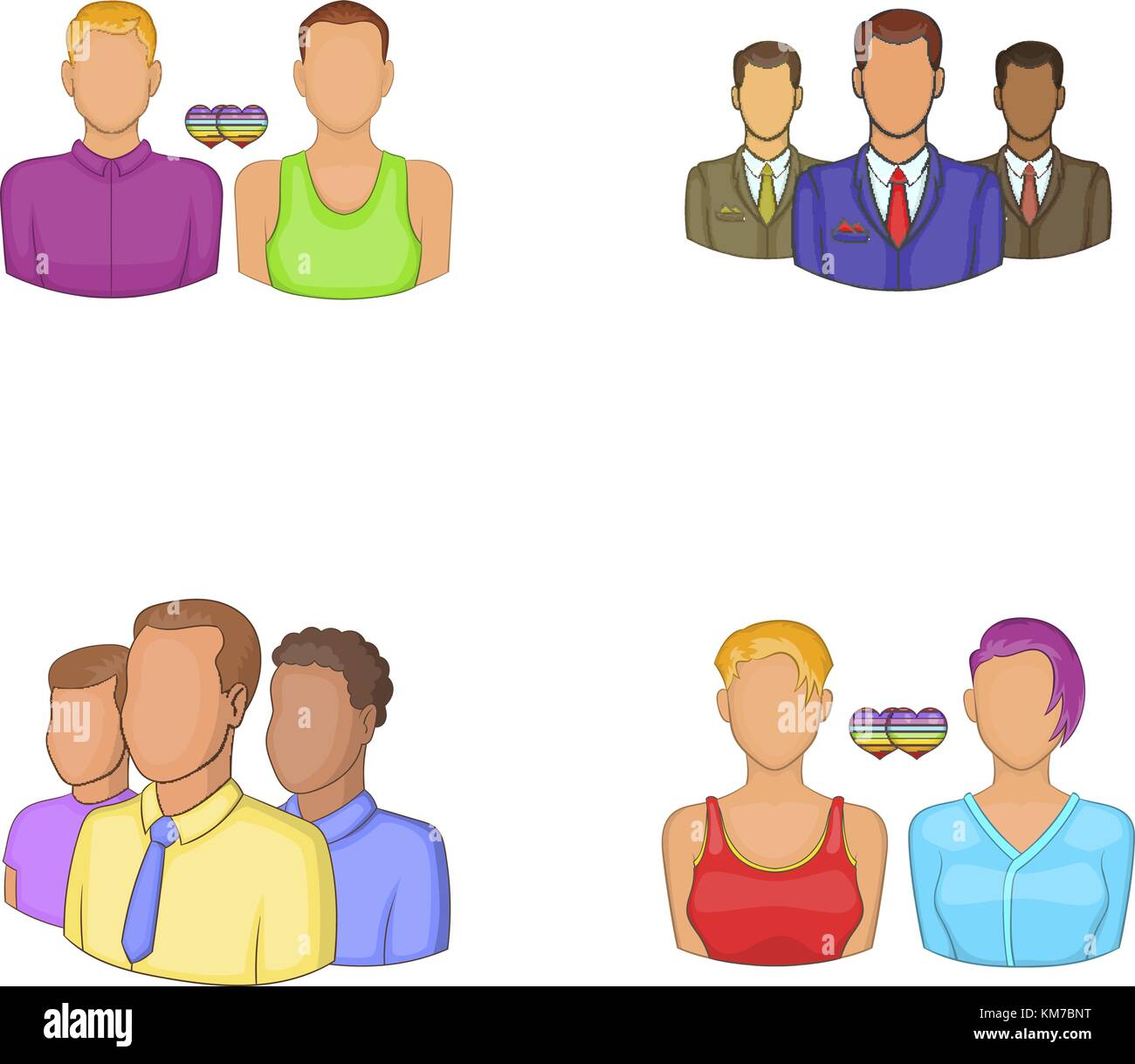 People group icon set, cartoon style Stock Vector Image & Art - Alamy