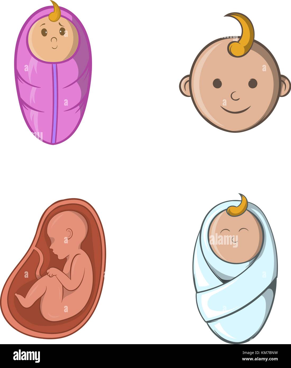 Baby icon set, cartoon style Stock Vector Image & Art - Alamy