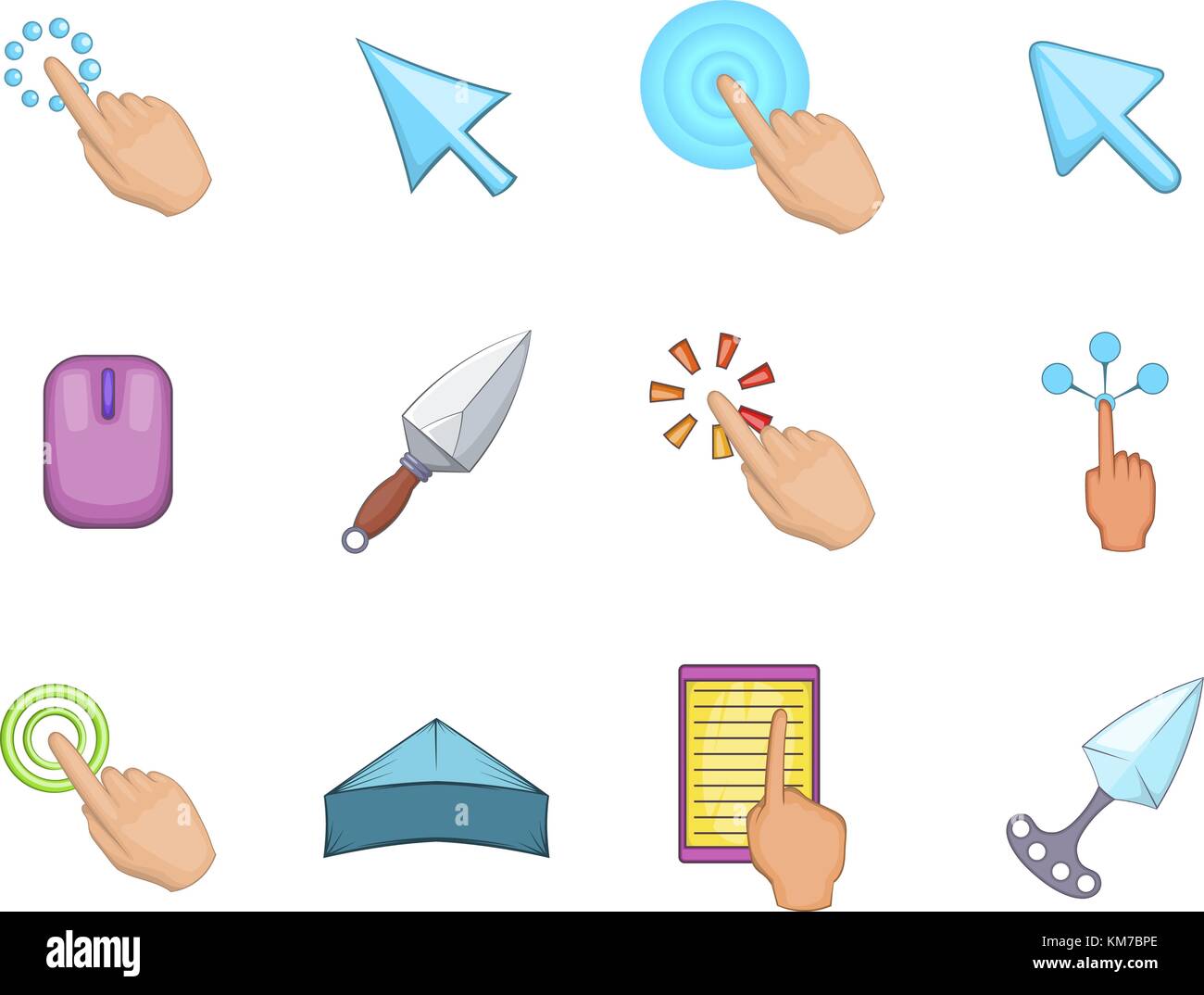 Cursor icon set, cartoon style Stock Vector Image & Art - Alamy