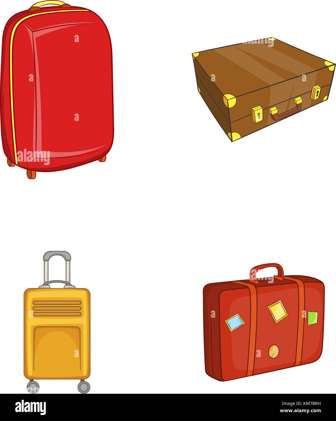 Travel bag icon set, cartoon style Stock Vector Image & Art - Alamy
