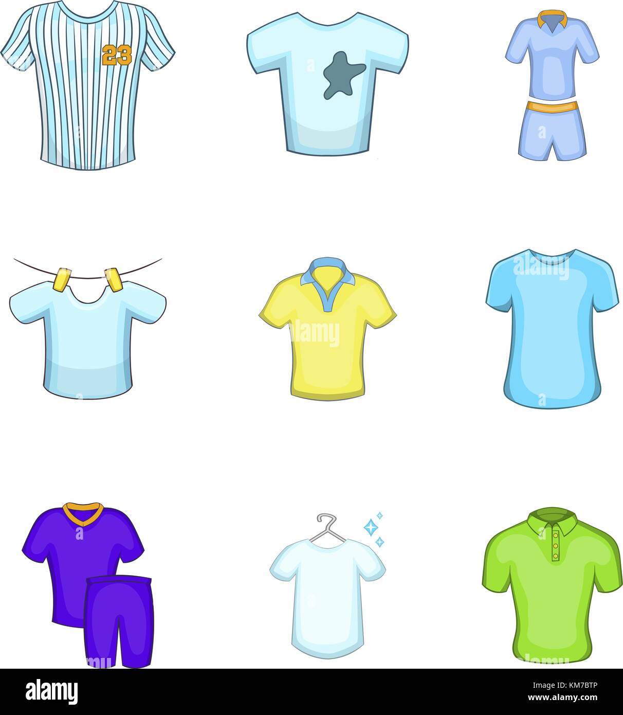 Tshirt icon set, cartoon style Stock Vector Image & Art - Alamy