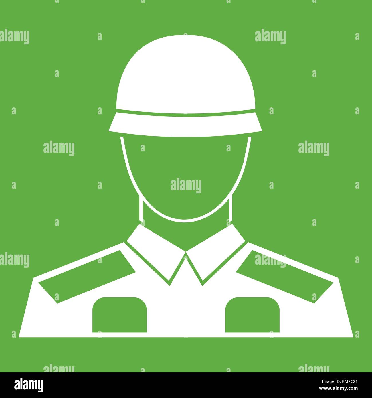 Soldier icon green Stock Vector Image & Art - Alamy