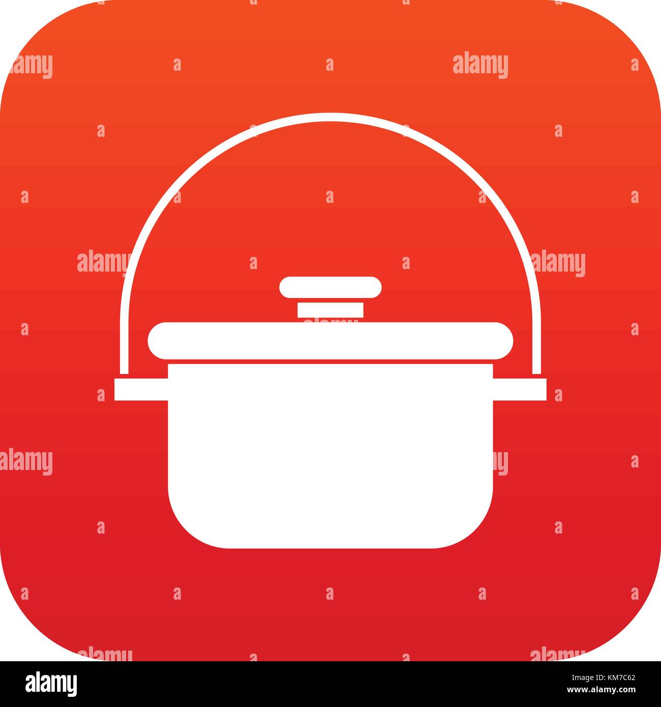 Cooking cauldron icon digital red Stock Vector Image & Art - Alamy