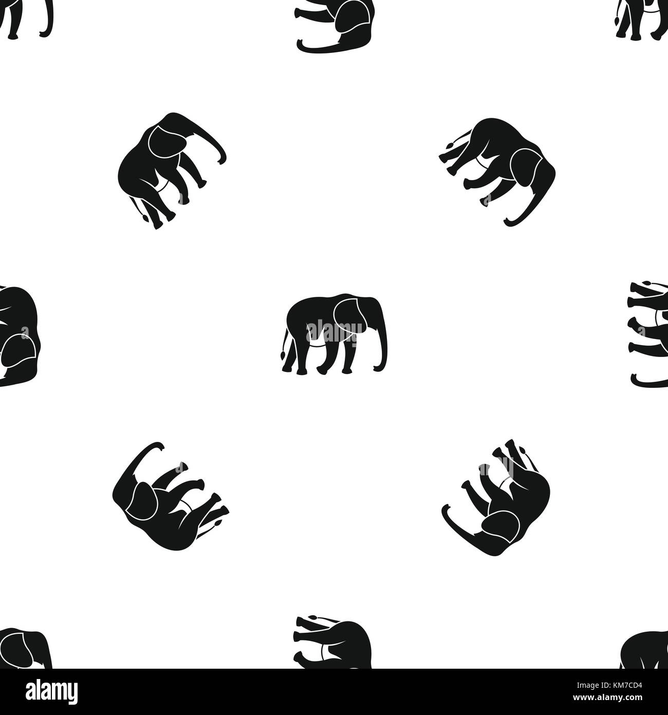 Wild elephant pattern seamless black Stock Vector Image & Art - Alamy