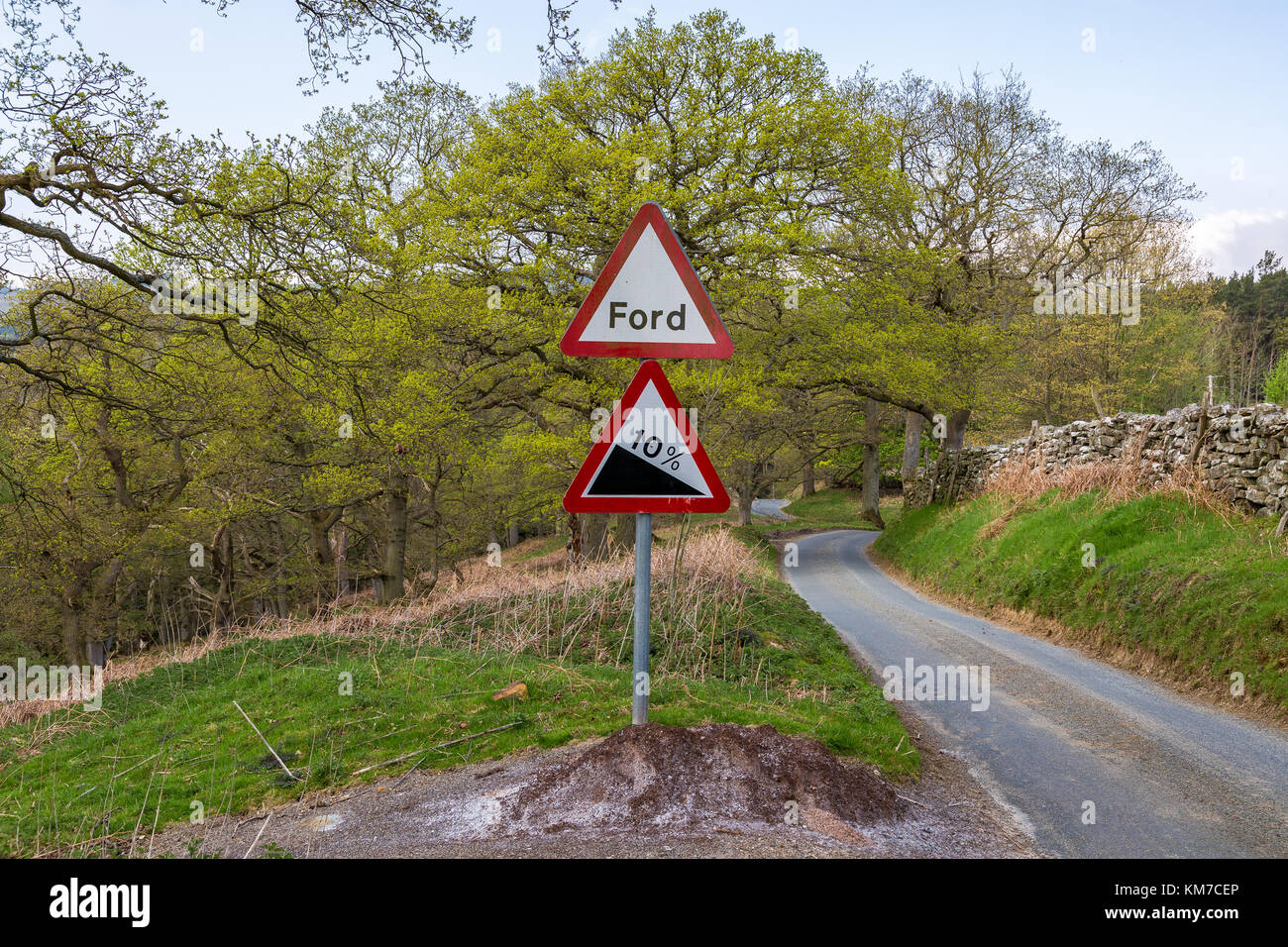 Sign: "Ford", seen in the North York Moors between Hawnby and ...