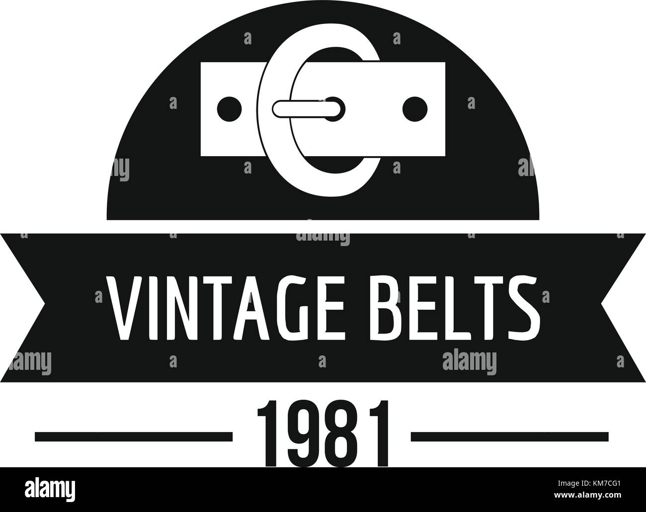 Buckle vintage logo, simple black style Stock Vector Image & Art - Alamy