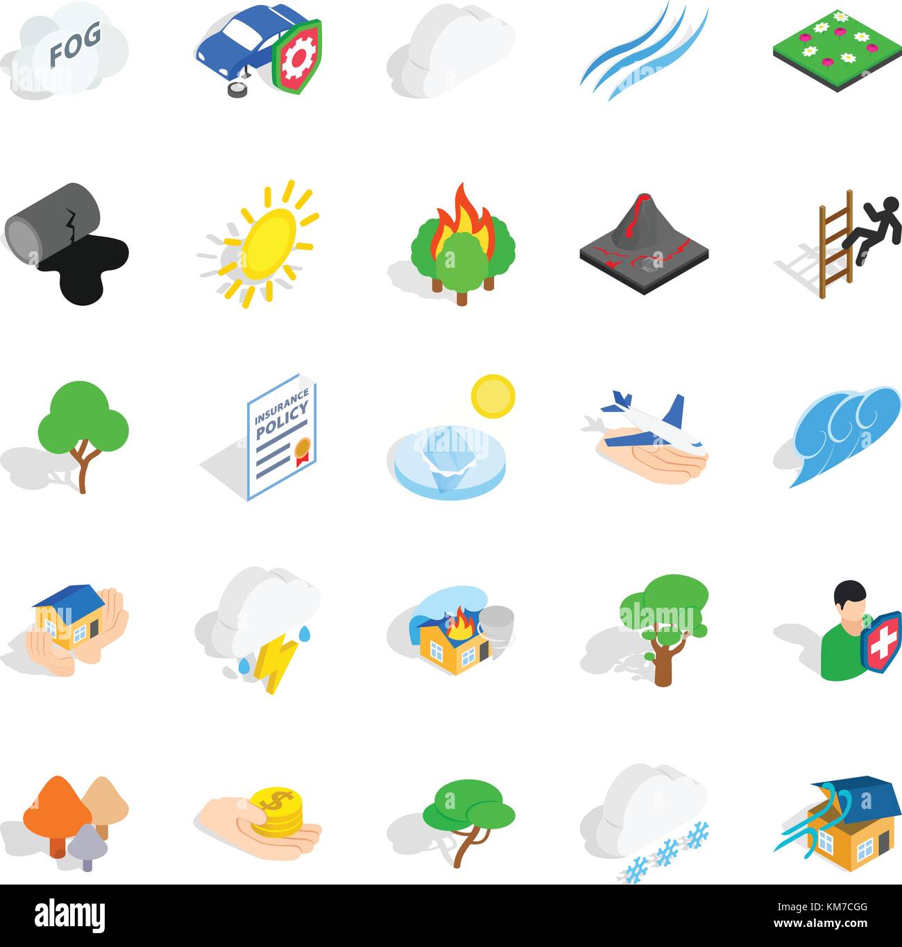 Scourge icons set, isometric style Stock Vector Image & Art - Alamy