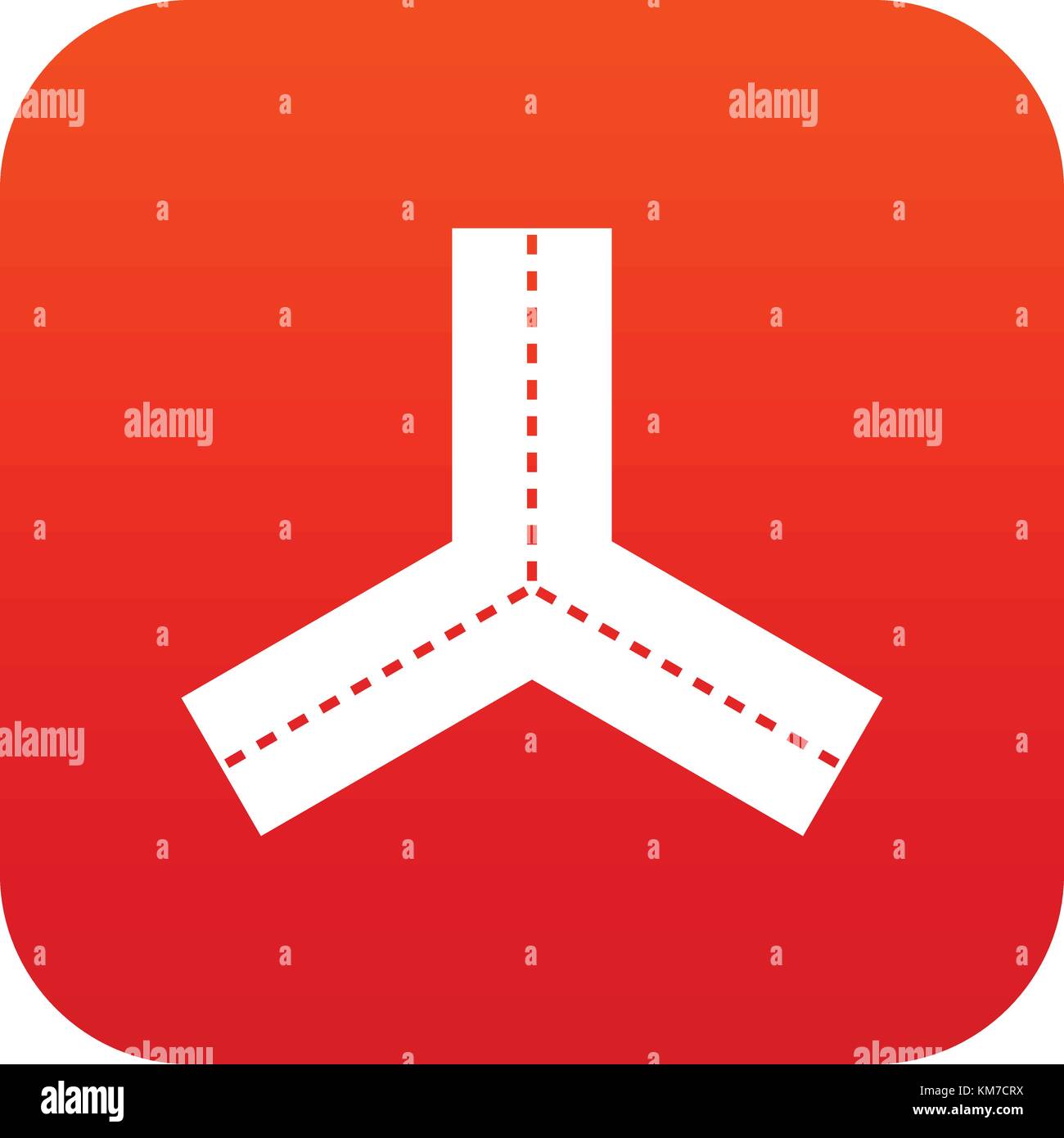 Three roads icon digital red Stock Vector Image & Art - Alamy