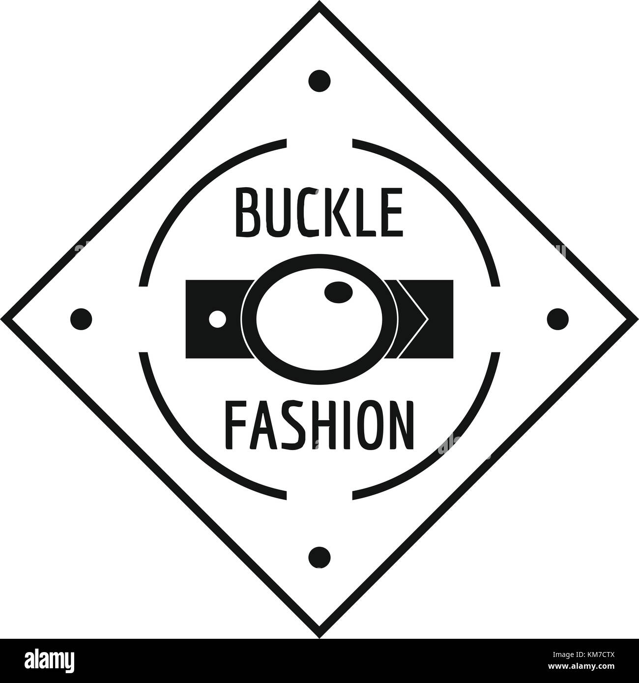 Buckle chrome logo, simple black style Stock Vector Image & Art - Alamy