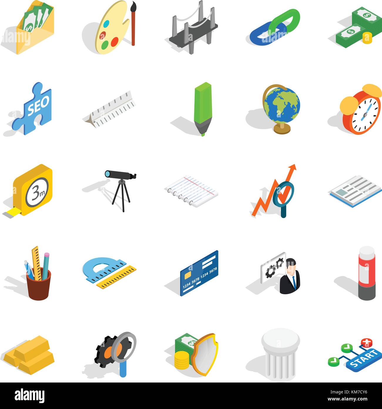 Compute icons set, isometric style Stock Vector Image & Art - Alamy