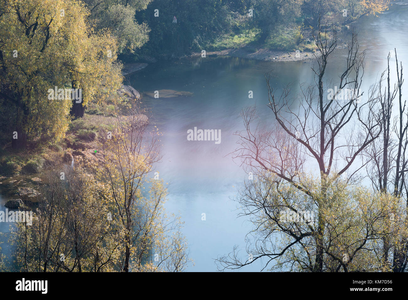 views of River Adda in Trezzo area Stock Photo - Alamy