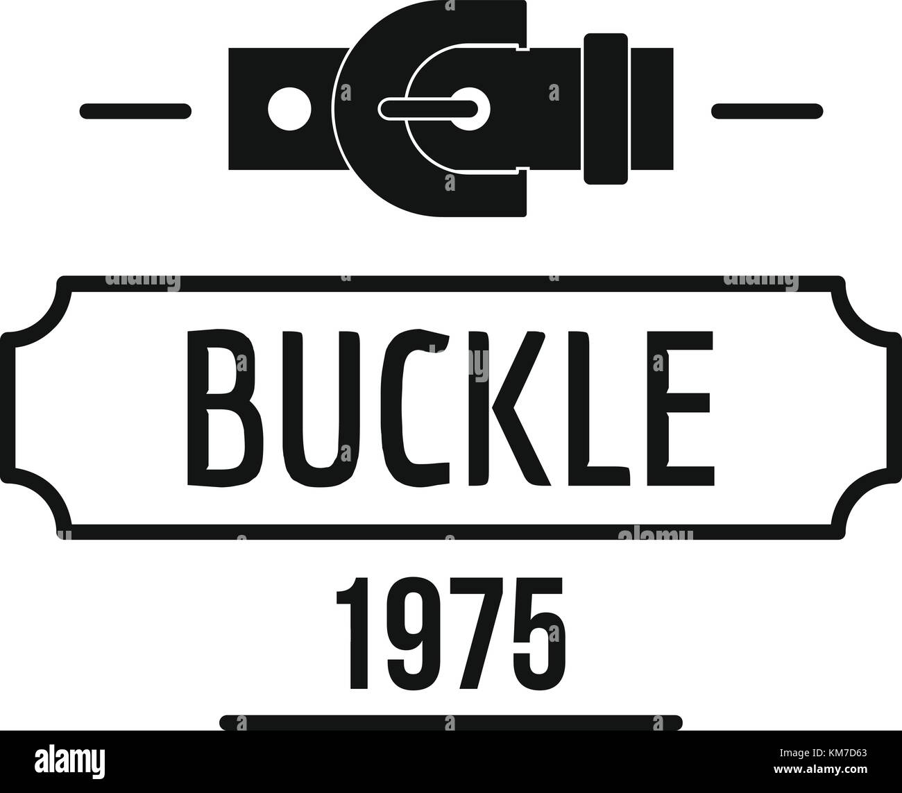 Buckle metal logo, simple black style Stock Vector Image & Art - Alamy