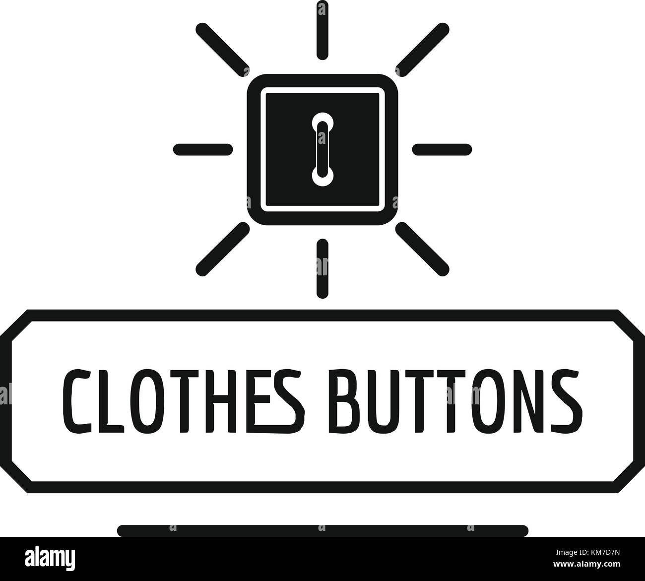 Clothes button logo, simple black style Stock Vector Image & Art - Alamy