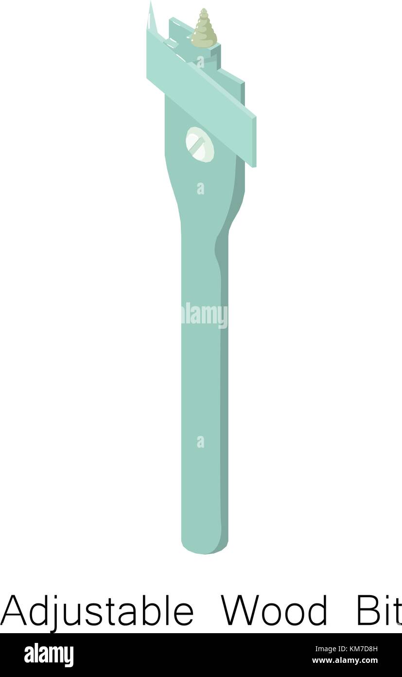 Adjustable wood bit icon, isometric 3d style Stock Vector Image & Art ...