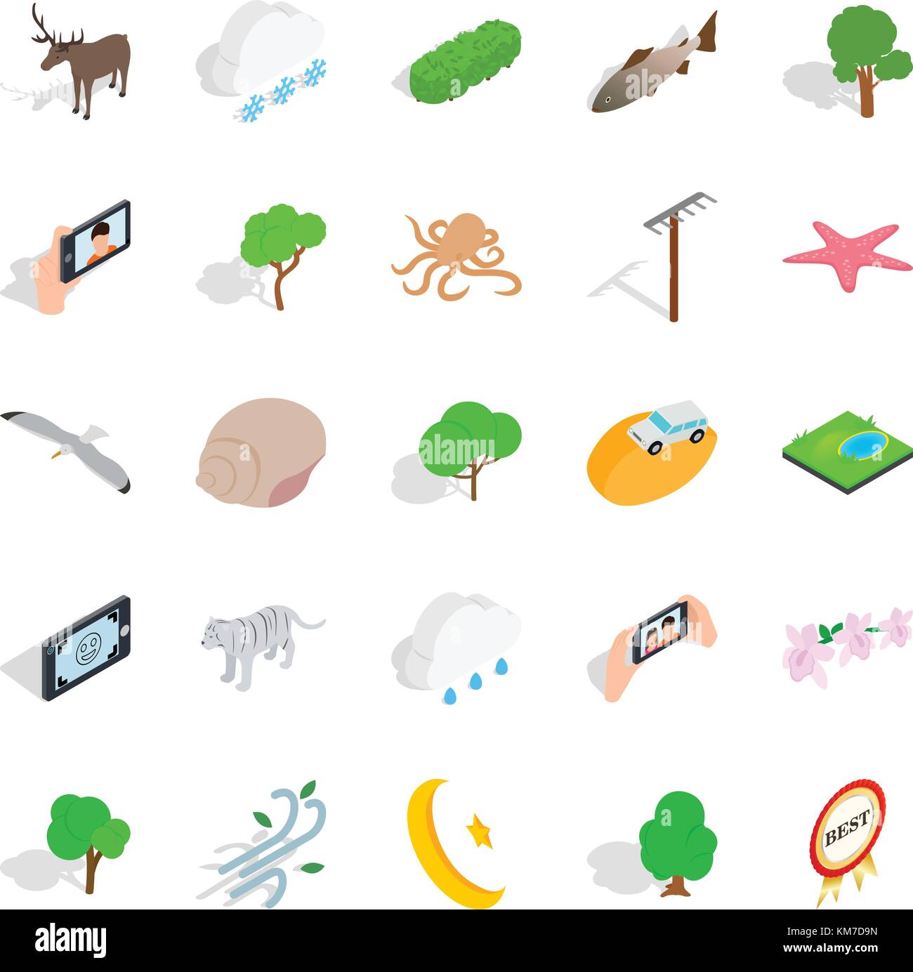 Sanctuary icons set, isometric style Stock Vector Image & Art - Alamy