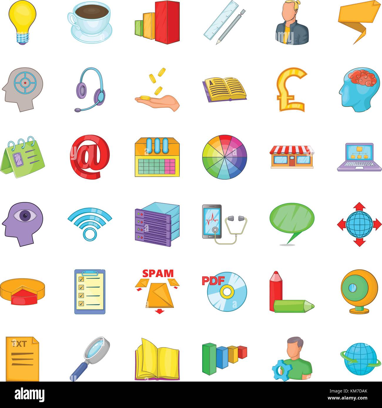 Optimization icons set, cartoon style Stock Vector Image & Art - Alamy