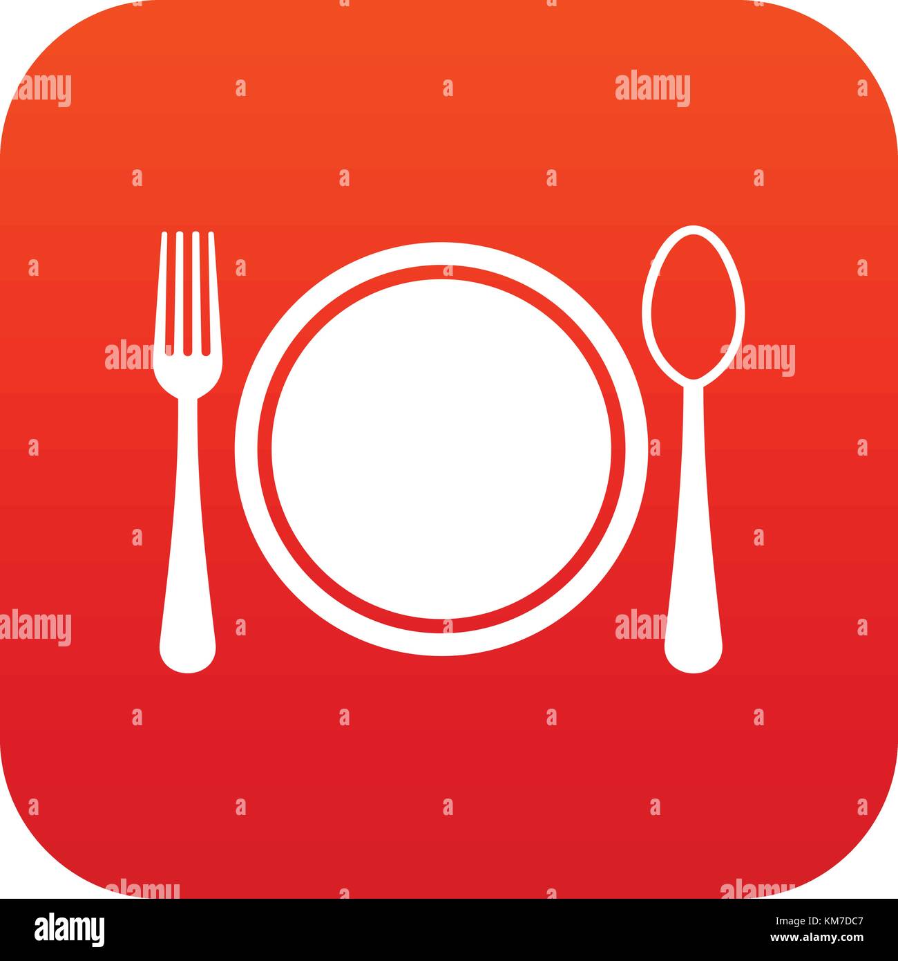 Red place setting Stock Vector Images - Alamy