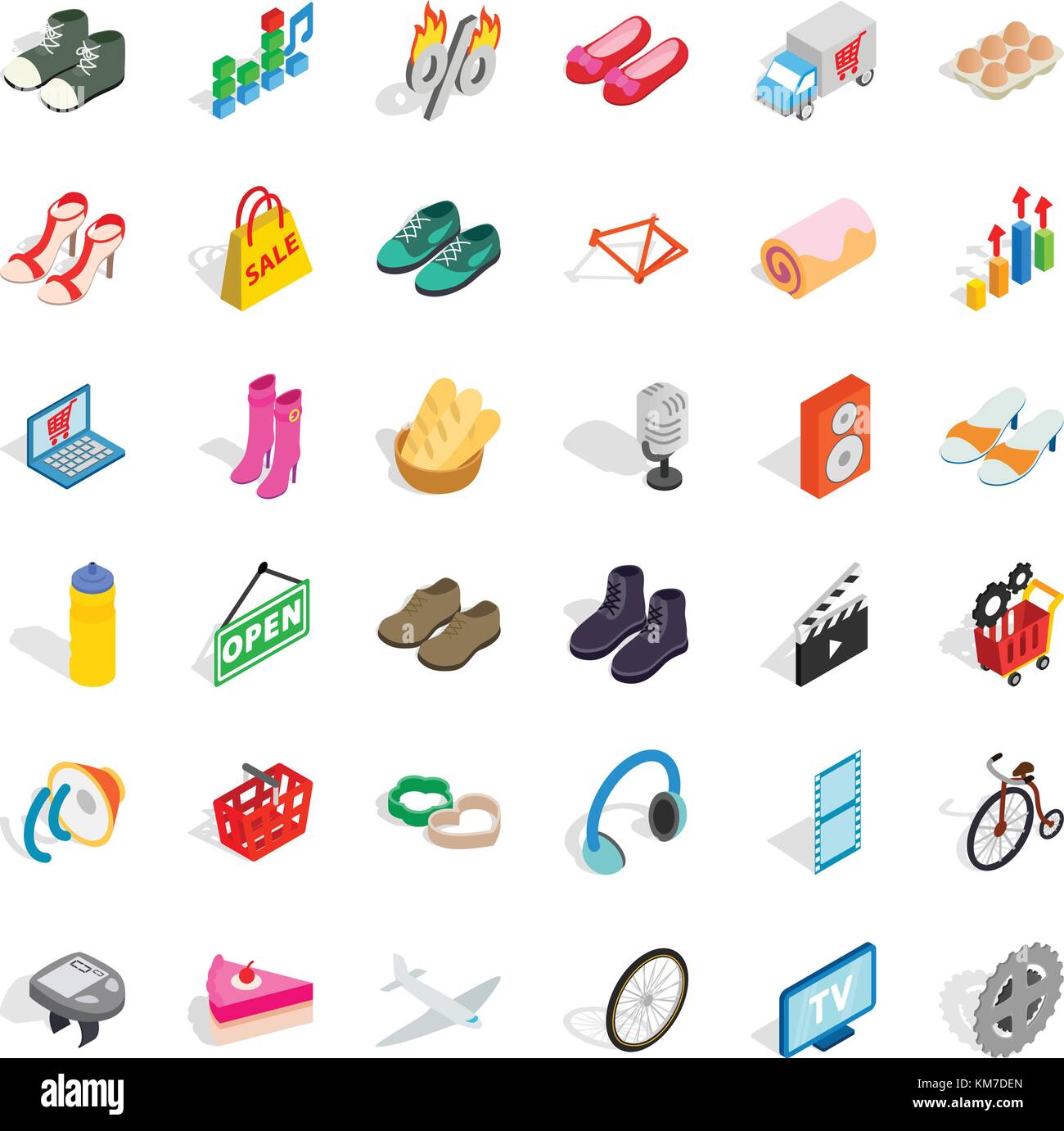 Internet optimization icons set, isometric style Stock Vector Image ...