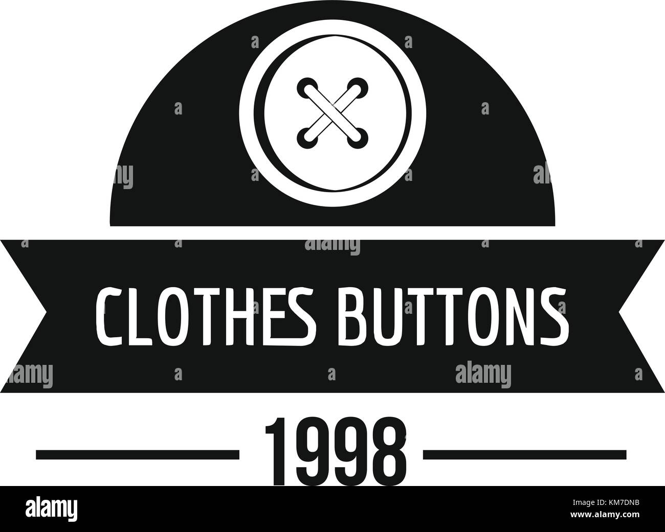 Clothes button design logo, simple black style Stock Vector Image & Art ...