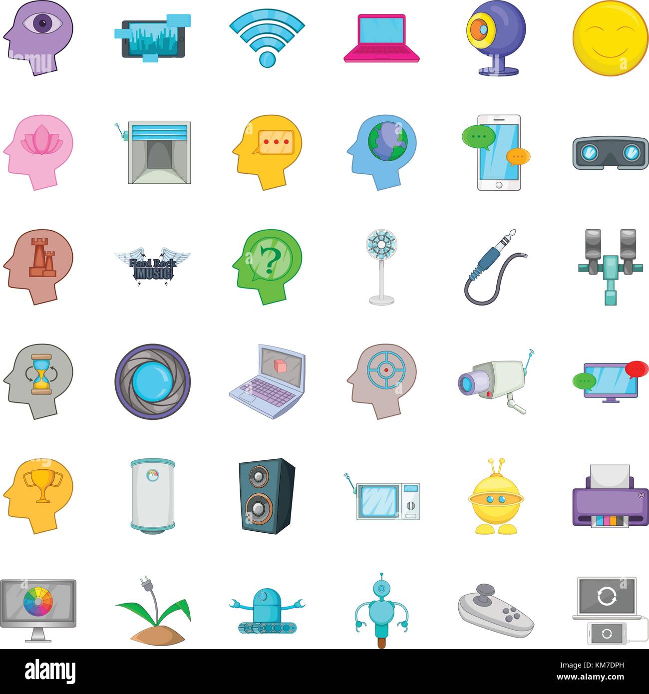 Internet thing icons set, cartoon style Stock Vector Image & Art - Alamy