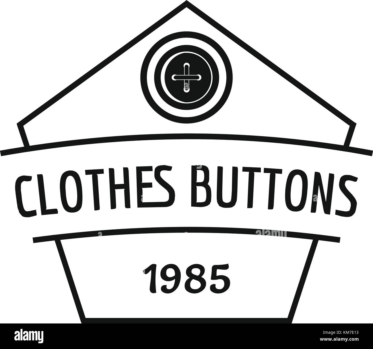 Clothes button dress logo, simple black style Stock Vector Image & Art ...