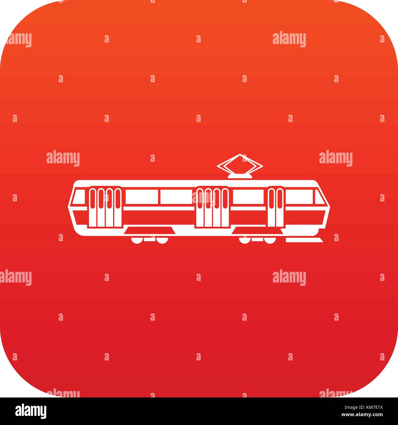 Tram icon digital red Stock Vector Image & Art - Alamy