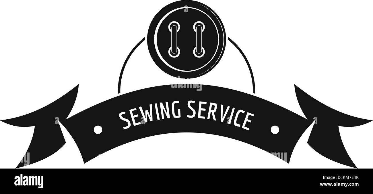 Clothes button round logo, simple black style Stock Vector Image & Art ...