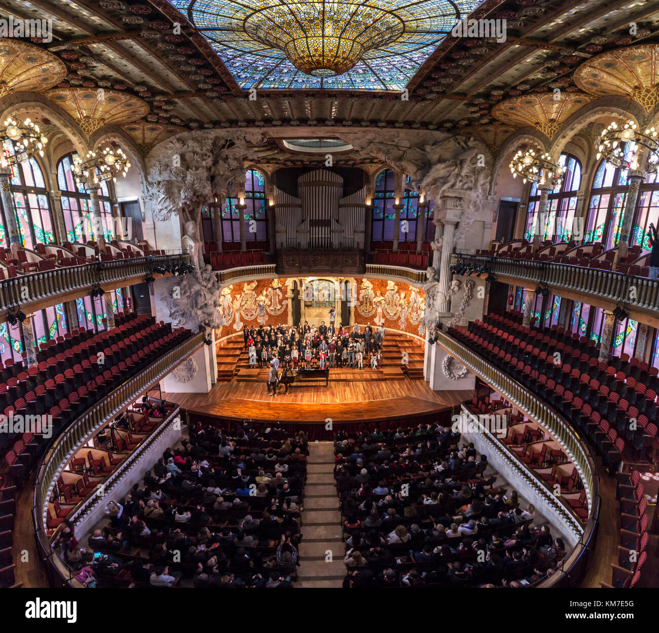 The Palau de la Música Catalana was built between 1905 and 1908 by the ...