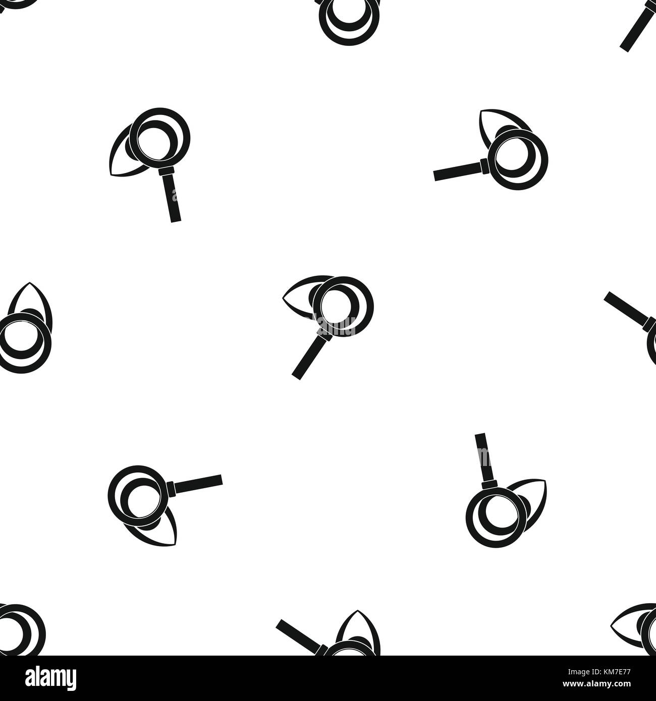 Magnifying glass with eye pattern seamless black Stock Vector Image & Art - Alamy