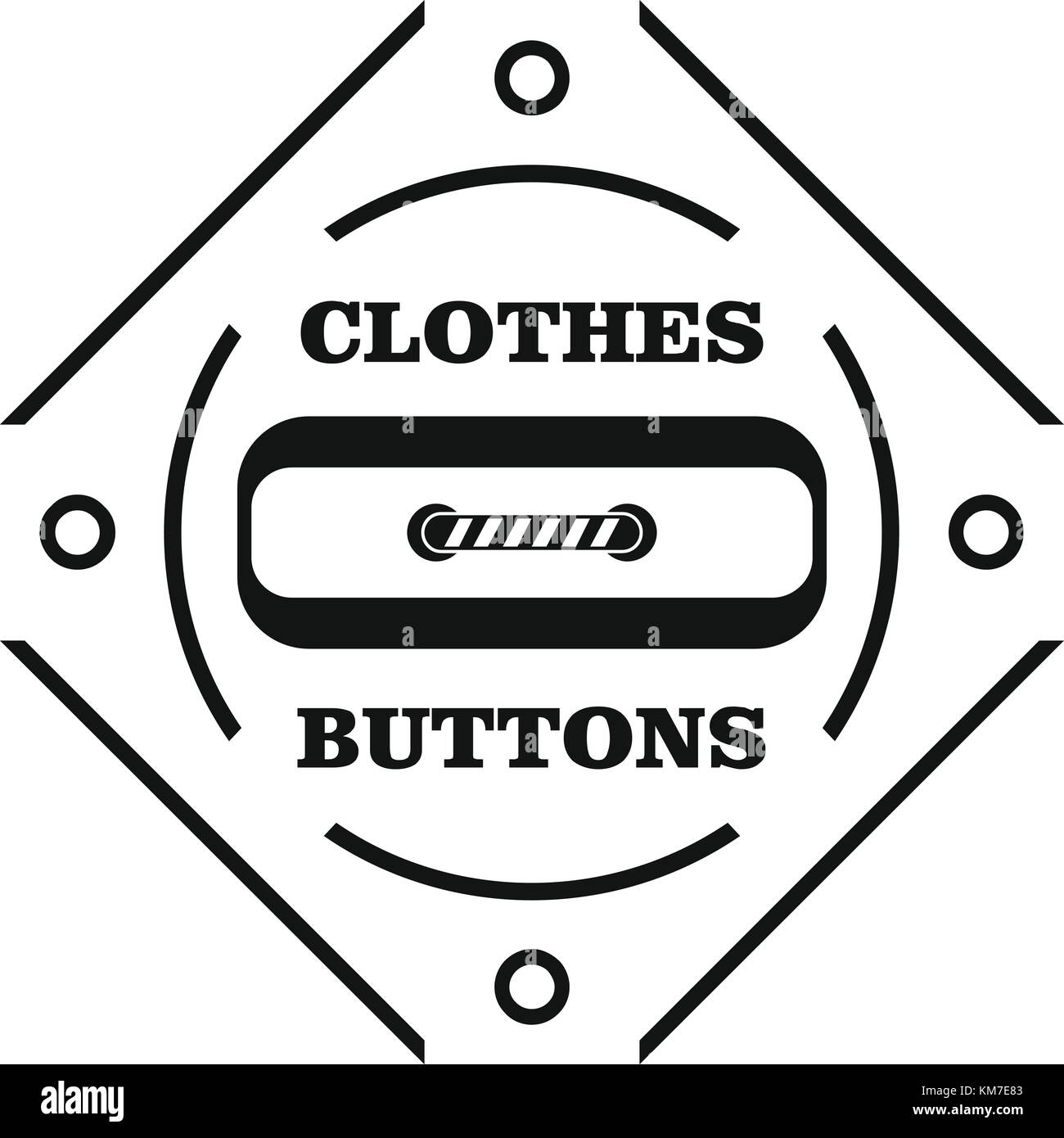 Clothes button plastic logo, simple black style Stock Vector Image ...