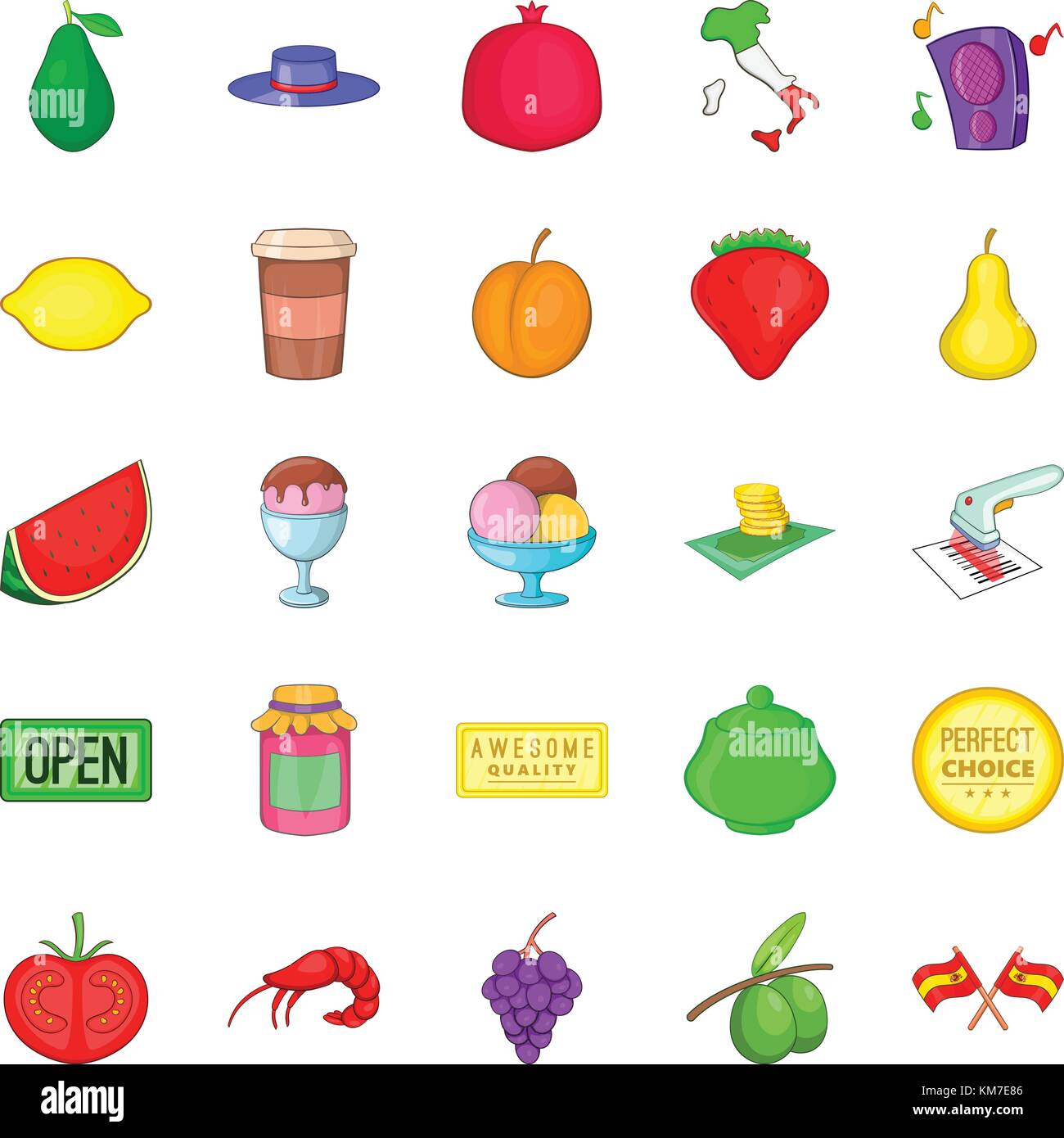 Live high icons set, cartoon style Stock Vector Image & Art - Alamy