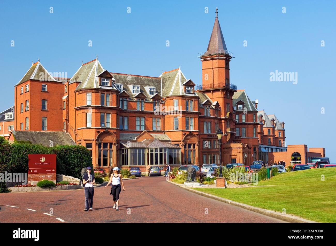 The Victorian period Slieve Donard Hotel, Newcastle, beside the world ...