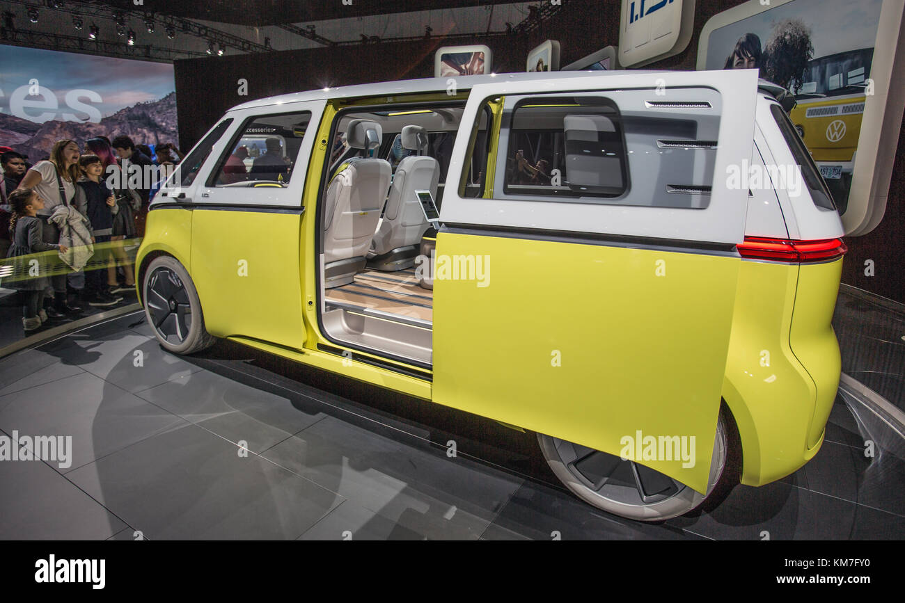 Volkswagen ID Buzz Concept Vehicle At The 2017 LA Auto Show Stock Photo ...