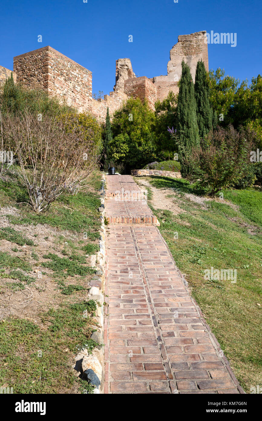 The Alcazaba a palatial fortification in Málaga, Spain Stock Photo - Alamy