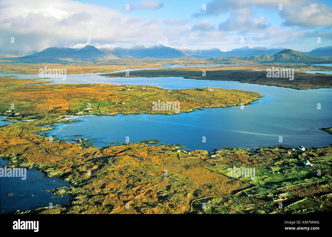 NE over Inishnee Island in Bertraghboy Bay near Roundstone to the ...