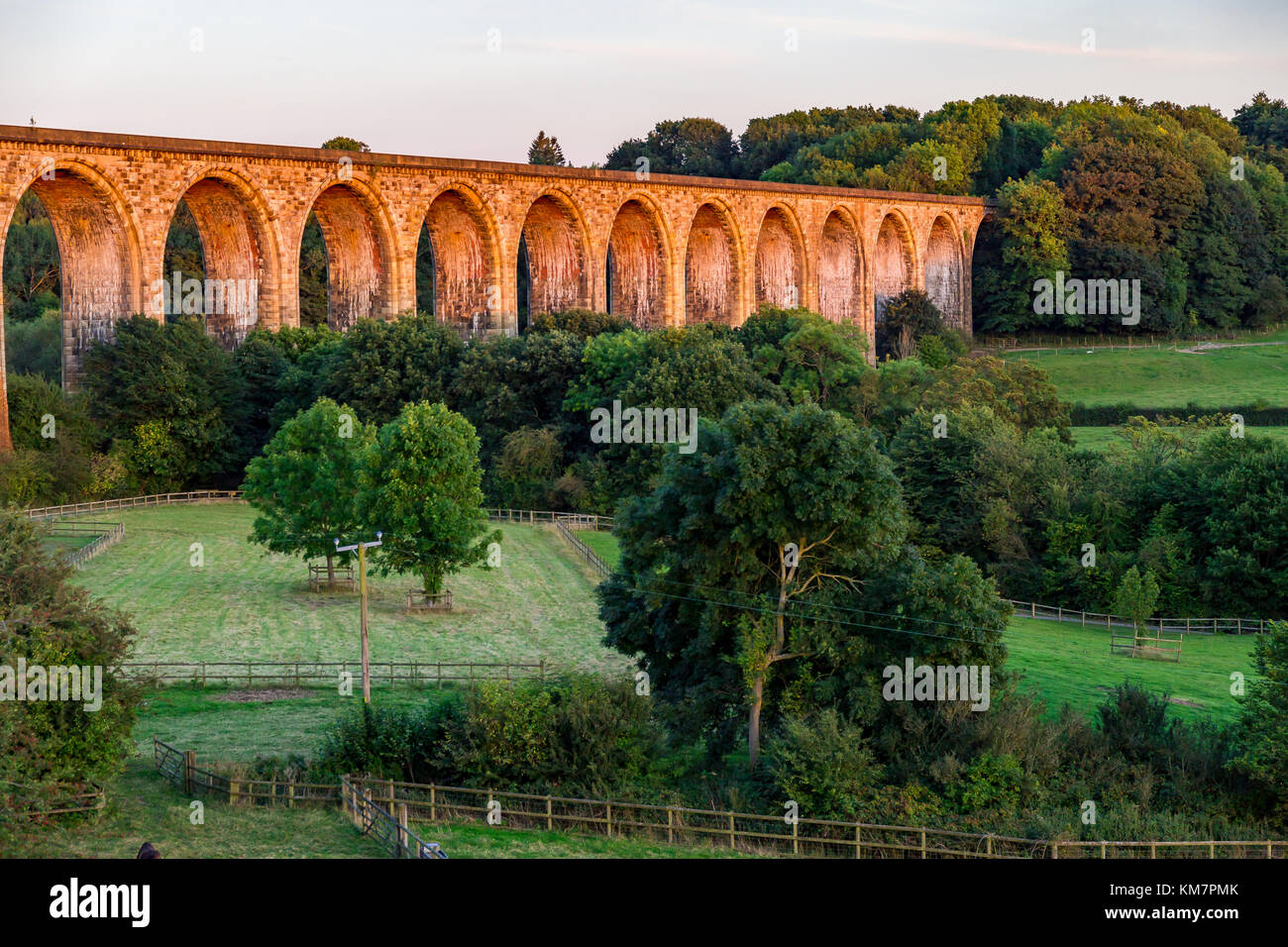 Evening at the Cefn Mawr Viaduct, Wrexham, Wales, UK Stock Photo - Alamy